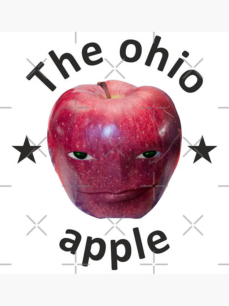 "Ohio rizz apple, apple meme from TikTok v2." Art Print for Sale by ...