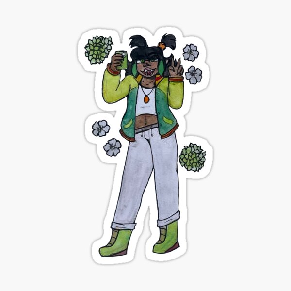 "Mei flowers" Sticker for Sale by Fem-the-Artist | Redbubble