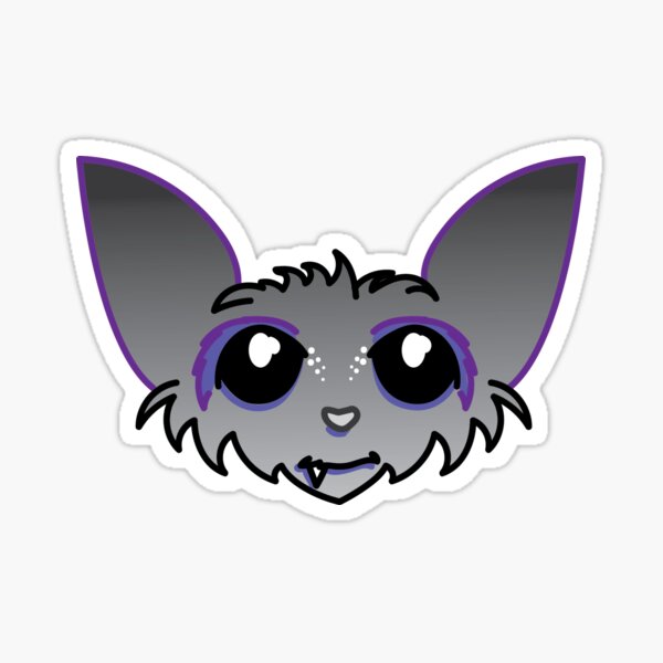 "Asexual Batty" Sticker for Sale by rneillustration | Redbubble