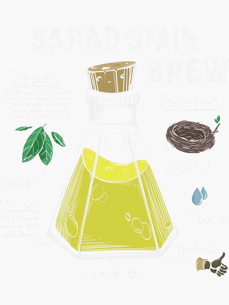 "Sara Brew Potion Recipe" Sticker for Sale by ChapterCatchers | Redbubble