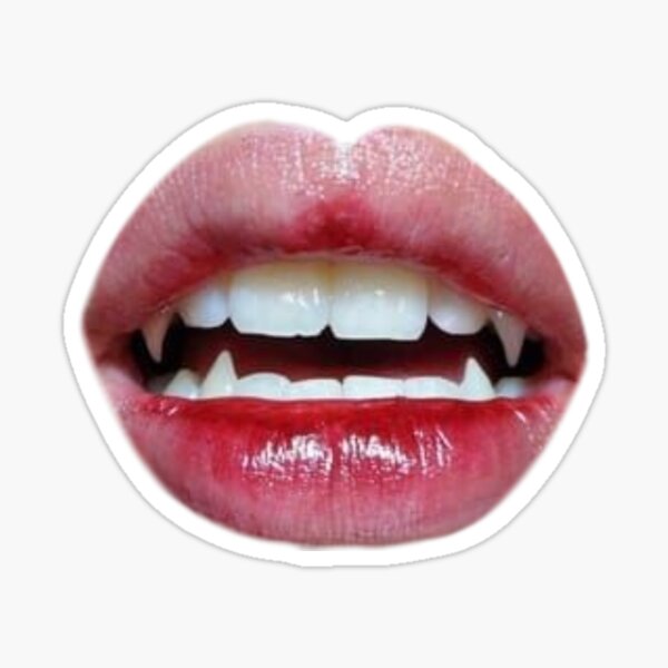 "Vampire Teeth" Sticker for Sale by bby-grgyl | Redbubble