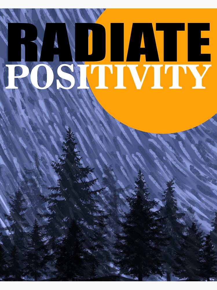 "Radiate Positivity Sticker" Sticker for Sale by Aga21 | Redbubble