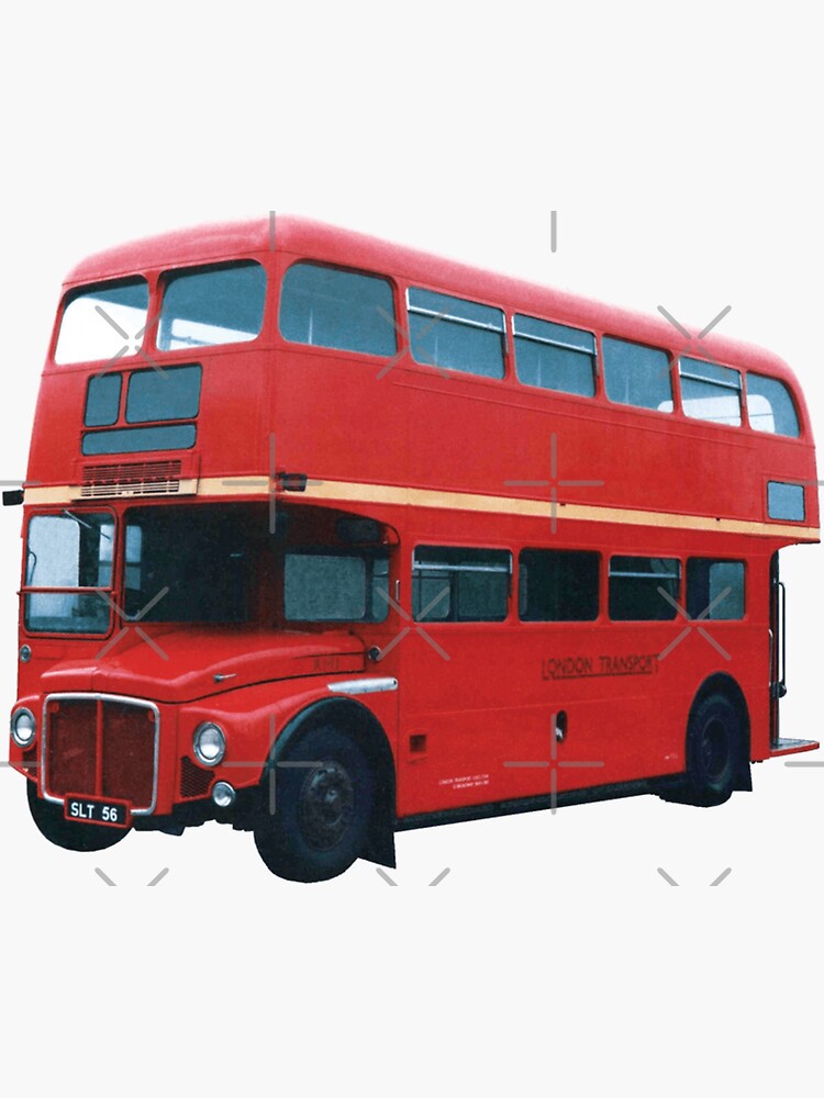 "Vintage London Double Decker Bus" Sticker for Sale by designdog ...