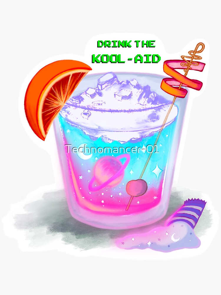 "Drink the Kool-Aid (Vaporwave Ice Tea)" Sticker for Sale by ...