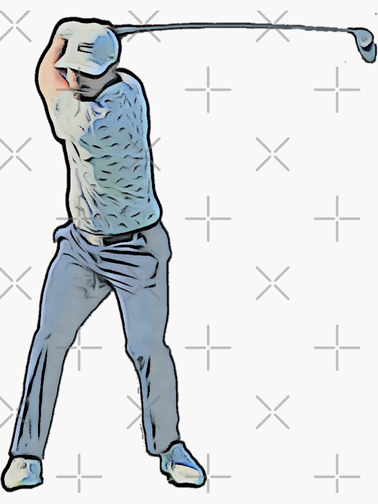 "Bryson DeChambeau bold cartoon " Sticker for Sale by nvossku | Redbubble