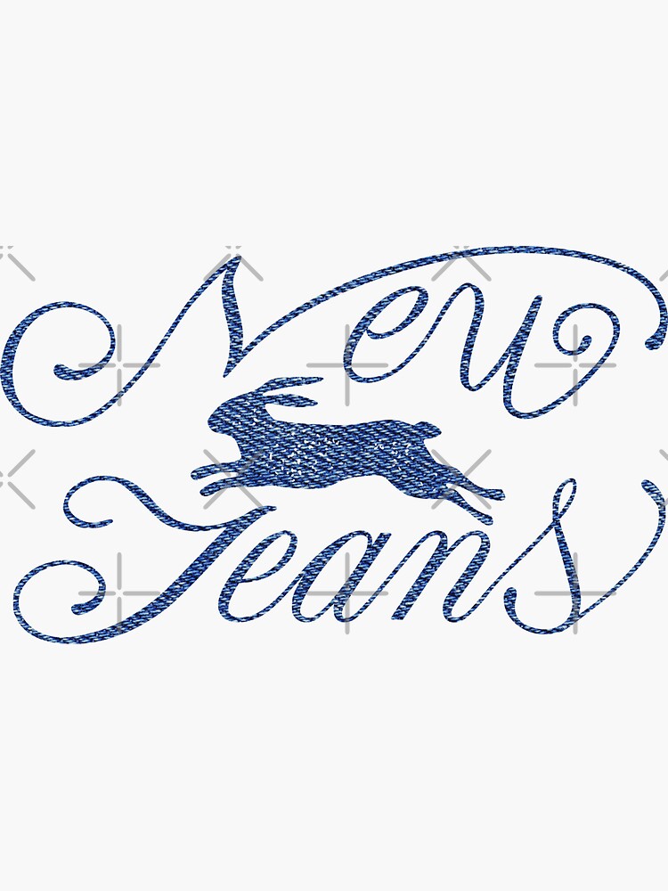 "NewJeans Jeans Texture Typeface" Sticker for Sale by xenocene | Redbubble