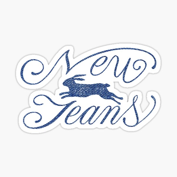 "NewJeans Jeans Texture Typeface" Sticker for Sale by xenocene | Redbubble