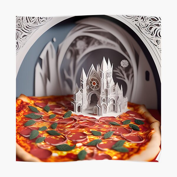 "Wonderous PaperCraft Pizza" Poster for Sale by ploo98 | Redbubble