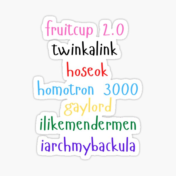 "tannie nicknames " Sticker for Sale by uhgoodboy | Redbubble