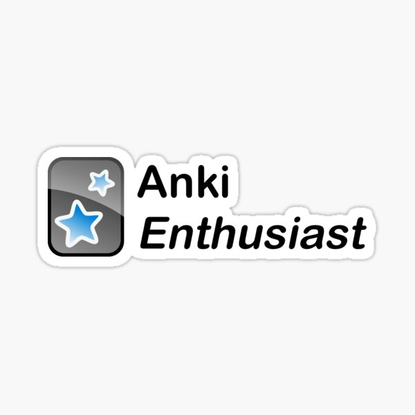 "Anki Enthusiast" Sticker for Sale by UofLClassof2026 | Redbubble