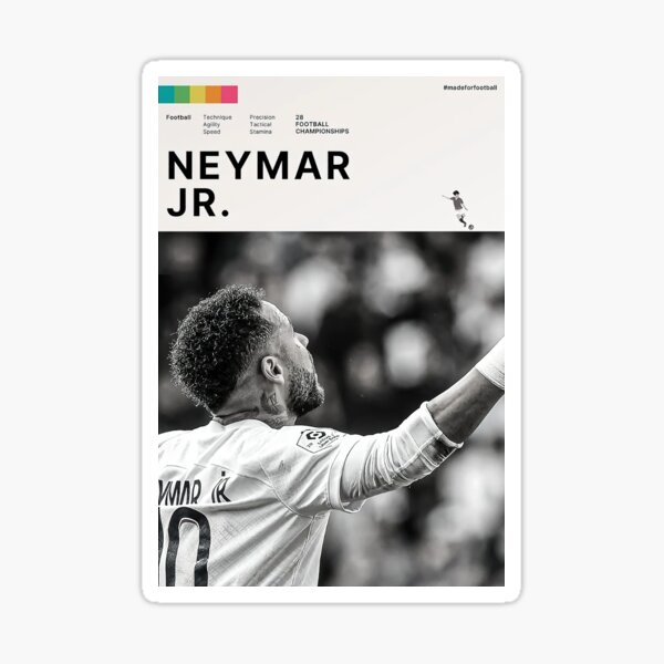 "Neymar Jr. Inspired Portrait" Sticker for Sale by LaurenceMcguire ...