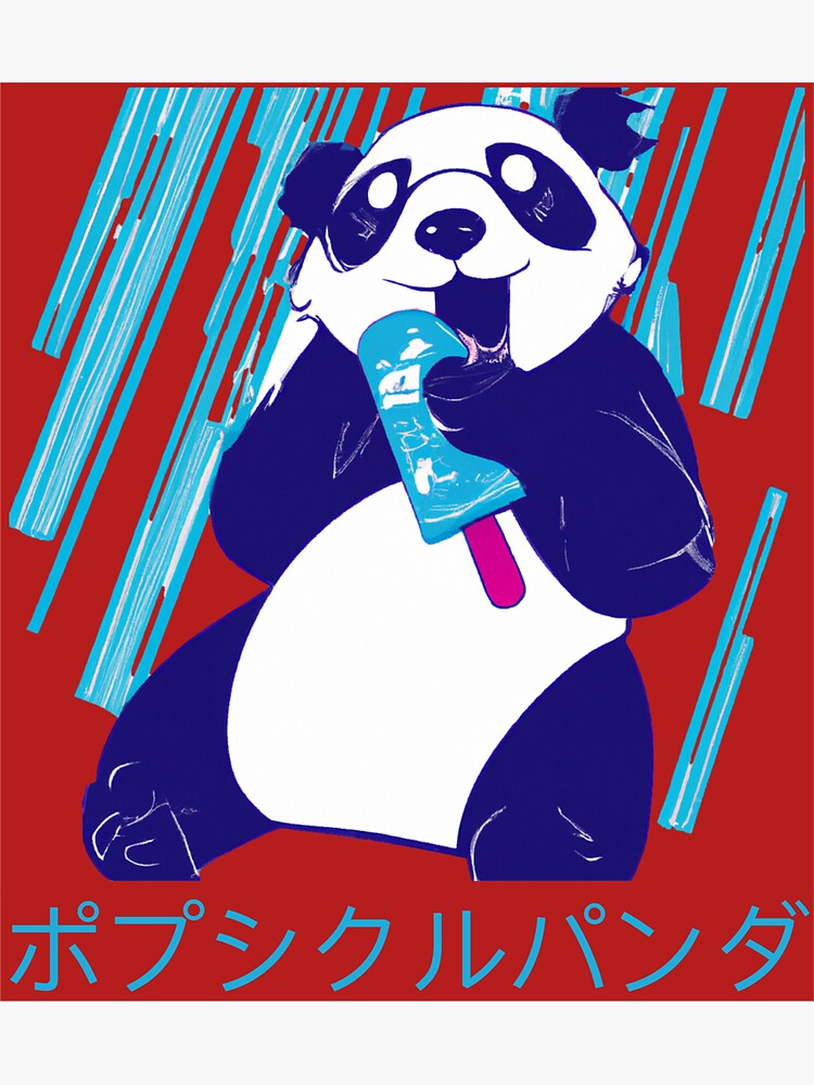 "Cute Kawaii Popsicle Panda Laughing with Joy" Sticker for Sale by TmoT ...