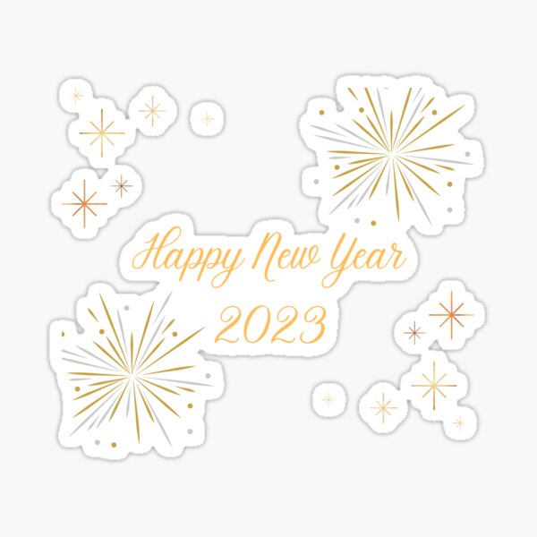 "happy new year 2023" Sticker for Sale by Yayis2088 | Redbubble
