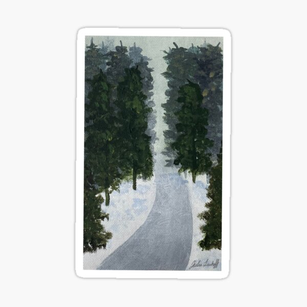 "A winter path" Sticker for Sale by Death-byart | Redbubble