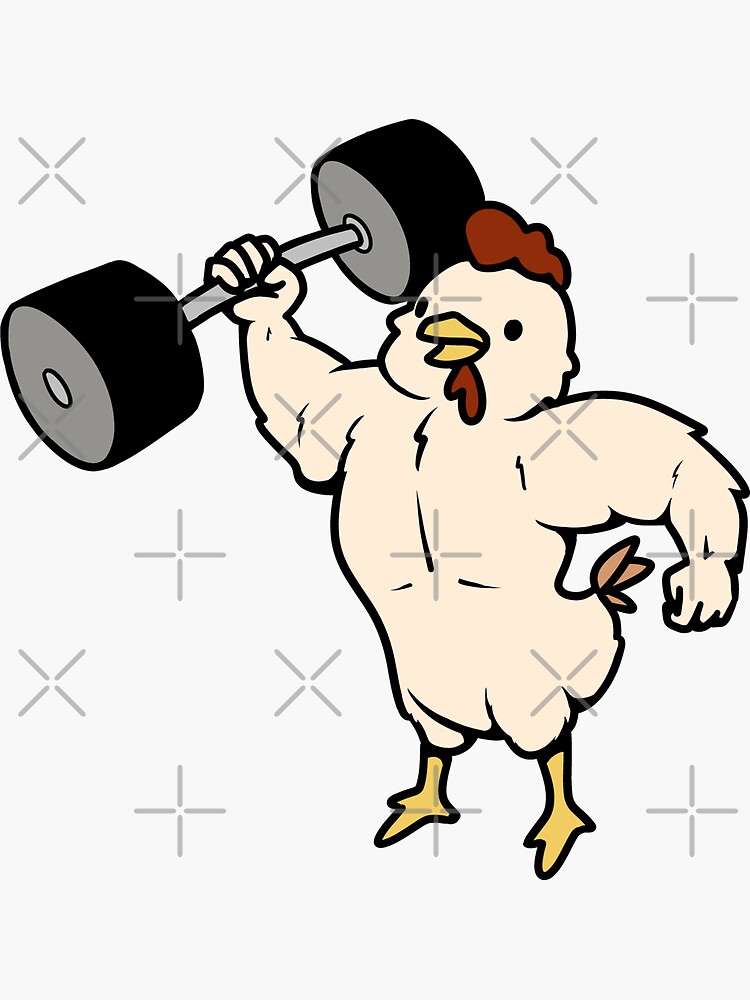 "Buff Chicken" Sticker for Sale by NauticalSorbet | Redbubble