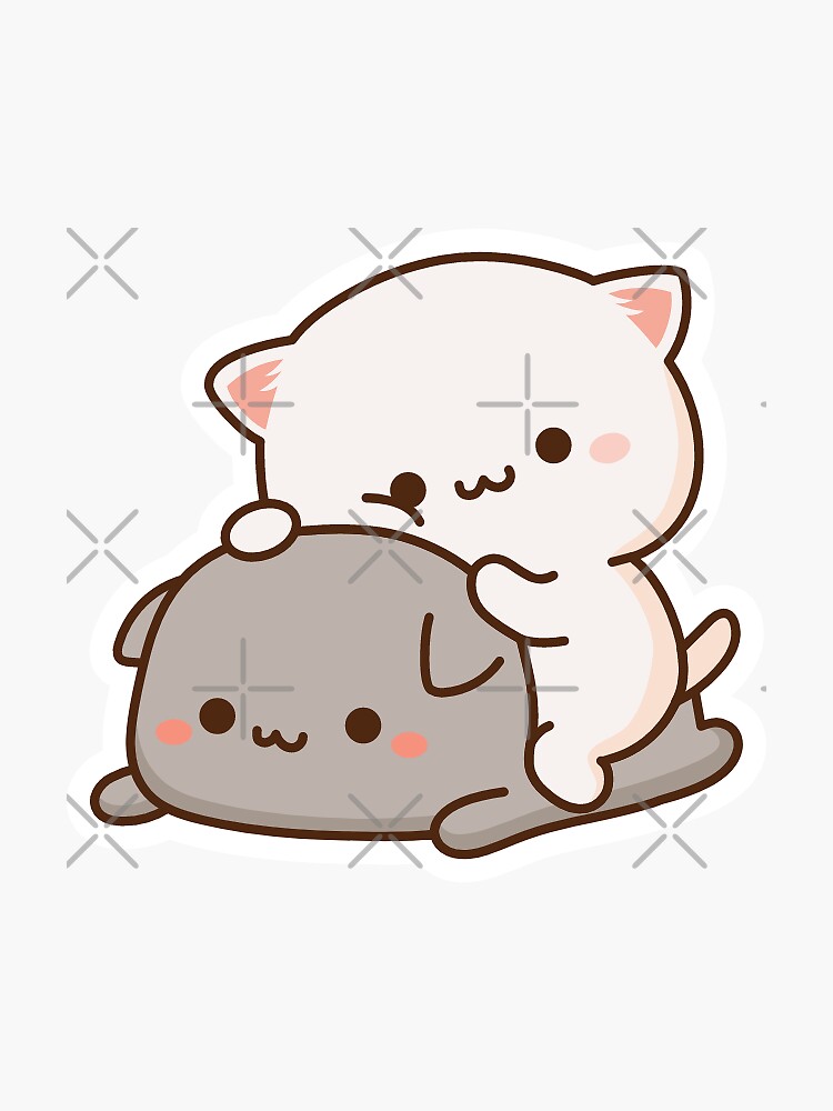 "cat couple" Sticker for Sale by RIAD16 | Redbubble