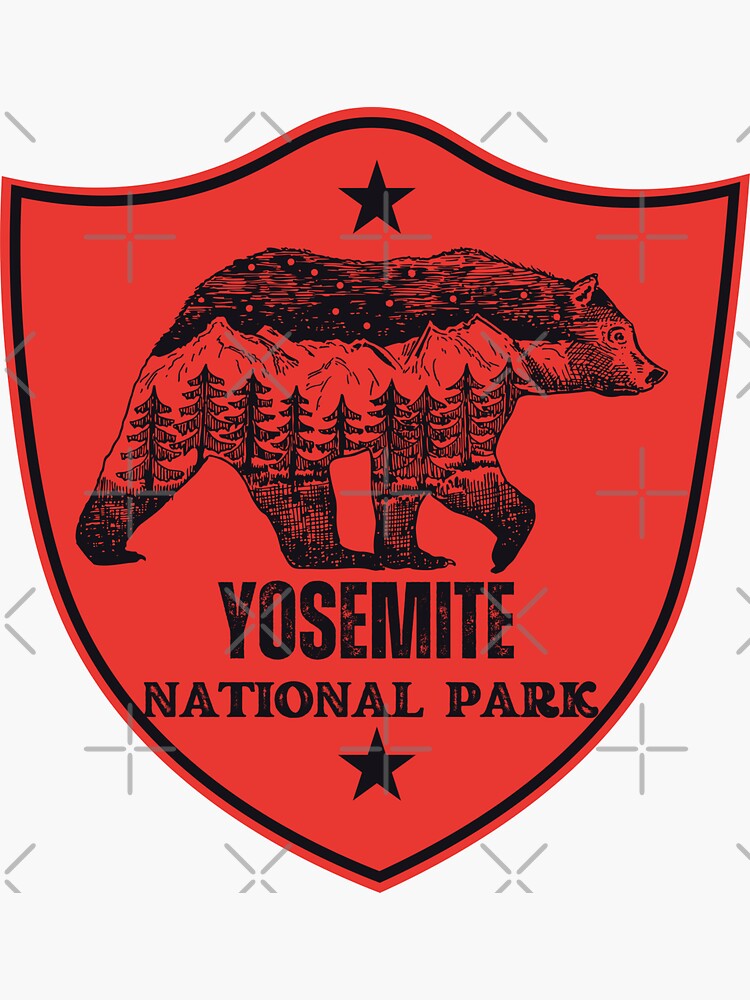 "Yosemite National Park" Sticker for Sale by retrotravelart | Redbubble