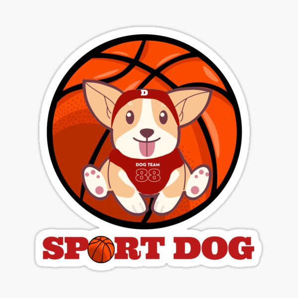 "Basketball team sports dogs -dogs pets" Sticker for Sale by Annelley ...