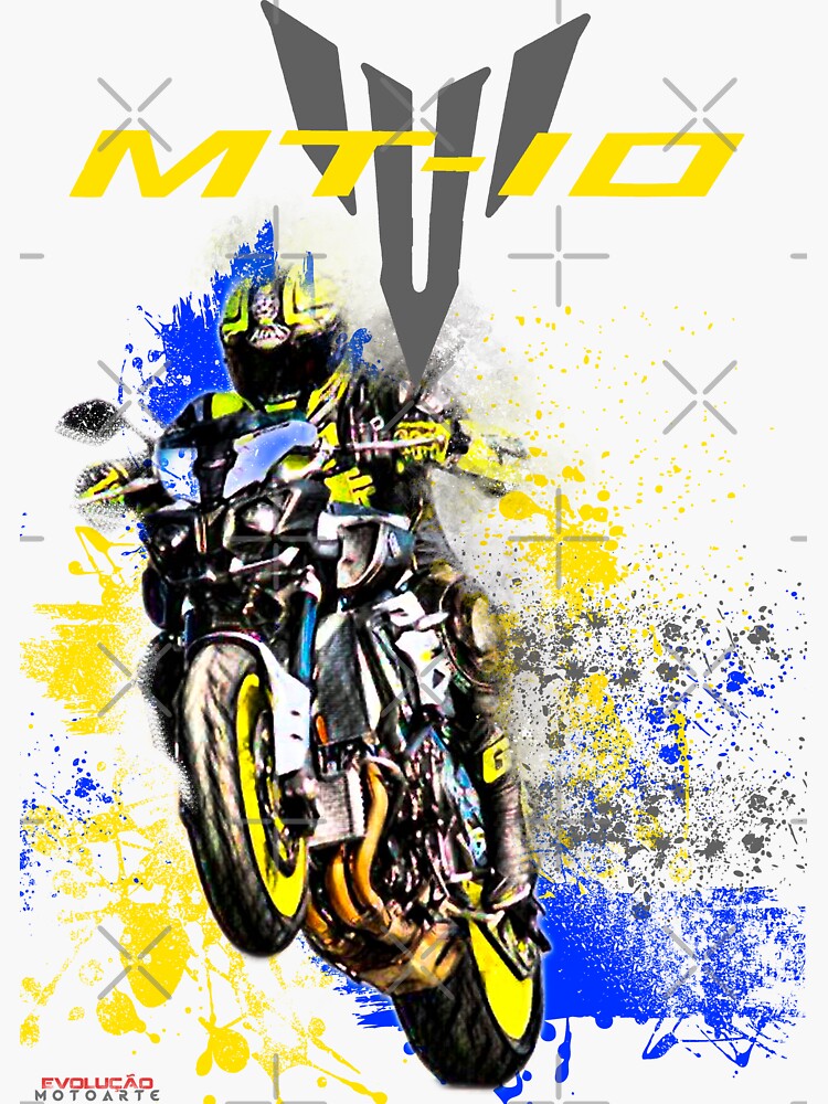 "Yamaha MT-10 Color Splash FZ-10" Sticker for Sale by Evomotoarte ...