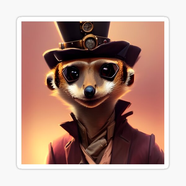 Meerkat Punk Sticker For Sale By Manimilo Redbubble