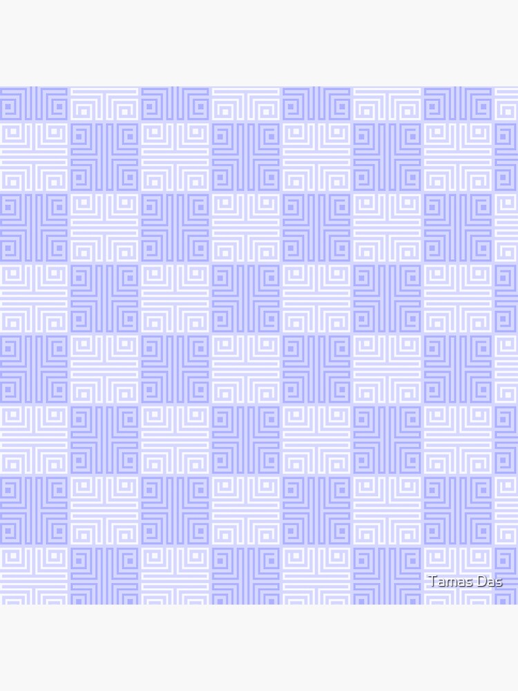 "Pastel Blue Greek Key Pattern Checkered" Sticker for Sale by sibudas ...