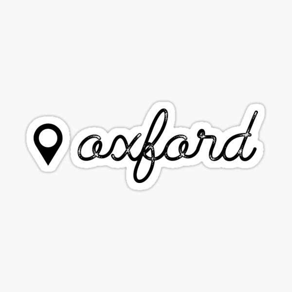 "Oxford, Ohio – Location Pin" Sticker for Sale by gracehertlein | Redbubble