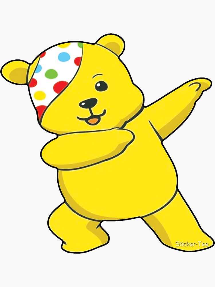 "Tesco Pudsey Bear - Children in need - pudsey hero kid" Sticker for ...