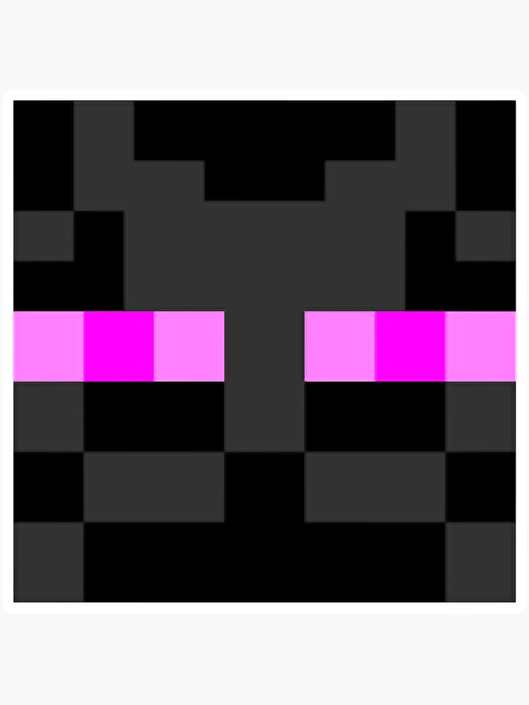 "Minecraft Enderman Head" Sticker for Sale by LoveYouBoutique | Redbubble
