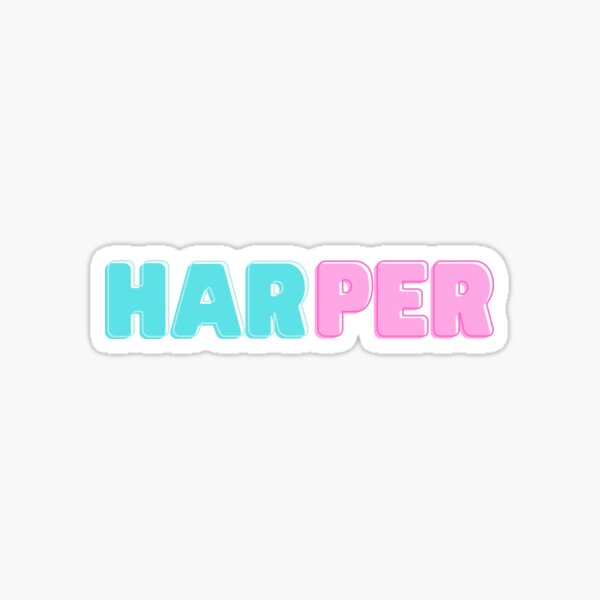 "Harper sweet baby girl name label" Sticker for Sale by SarahSellShop ...