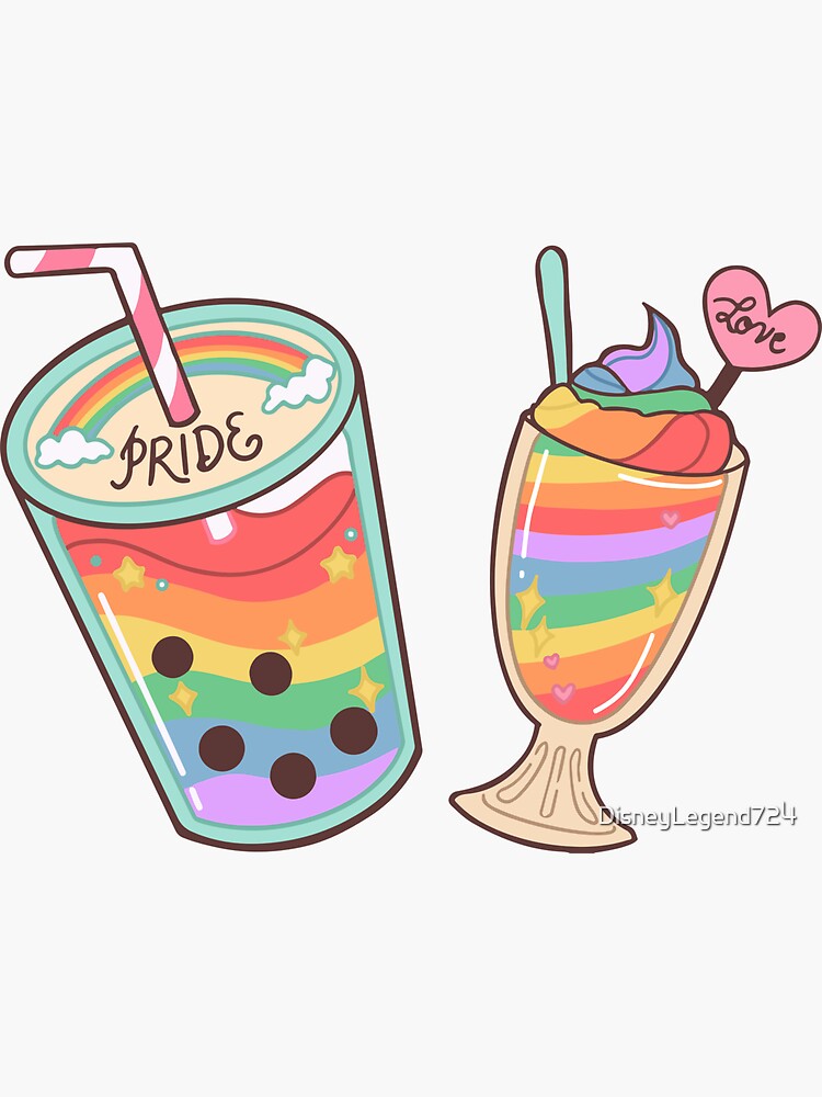 "Rainbow Pride Food" Sticker for Sale by DisneyLegend724 | Redbubble