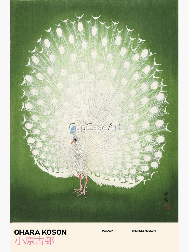 "Ohara Koson Print, Japanese Poster, Japanese Art, Ohara Koson Peacock ...
