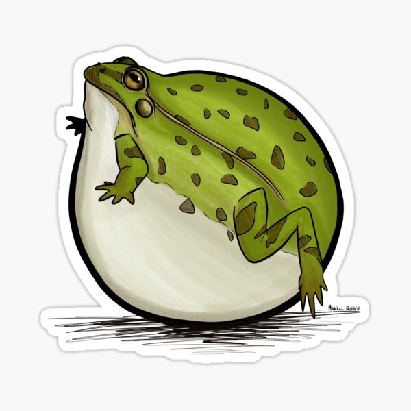 "Fat Frog" Sticker by makkelart | Redbubble