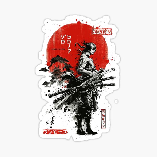 "Roronoa Zoro Three Sword Style" Sticker for Sale by svcart | Redbubble