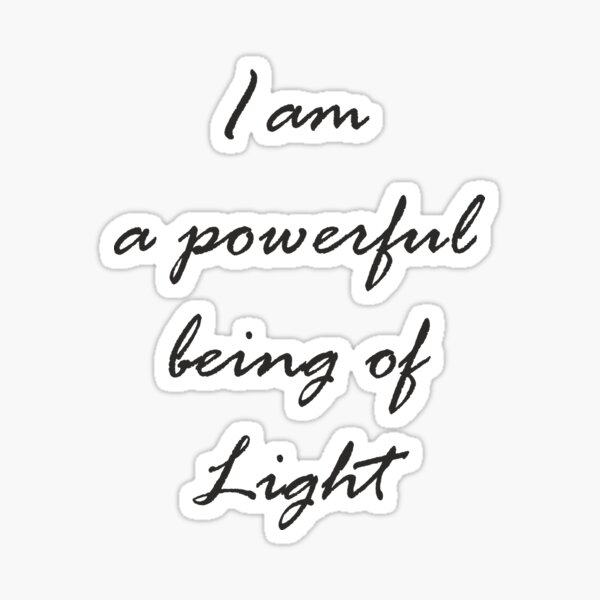 "Being of Light" Sticker for Sale by itsvcreative | Redbubble