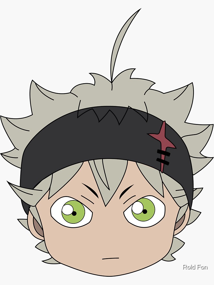 Sticker « Asta Chibi - Trèfle noir », par yFonteSeca | Redbubble