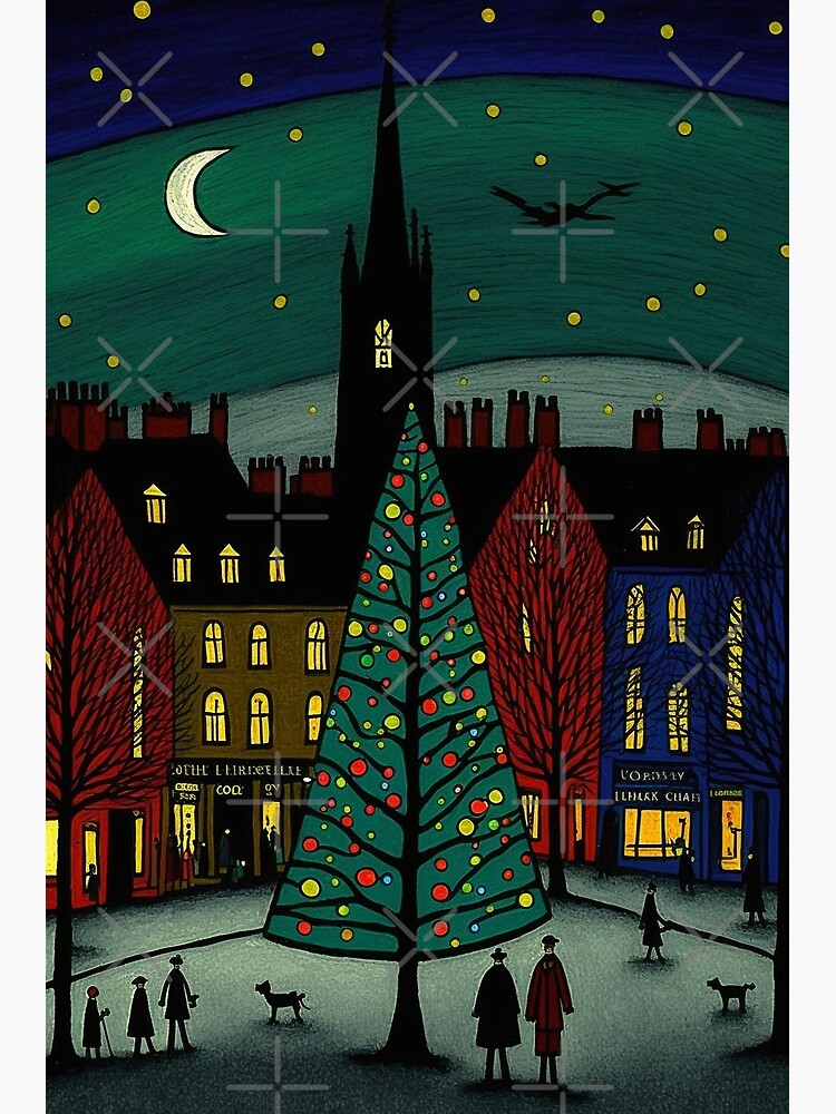 "CHRISTMAS SCENE PAINTING Midjourney AI art" Photographic Print for ...