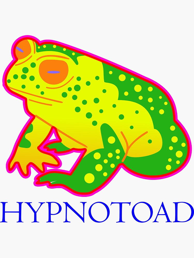 "Glory glory!!! Hypnotoad but colorful" Sticker for Sale by Nuttha49POD | Redbubble