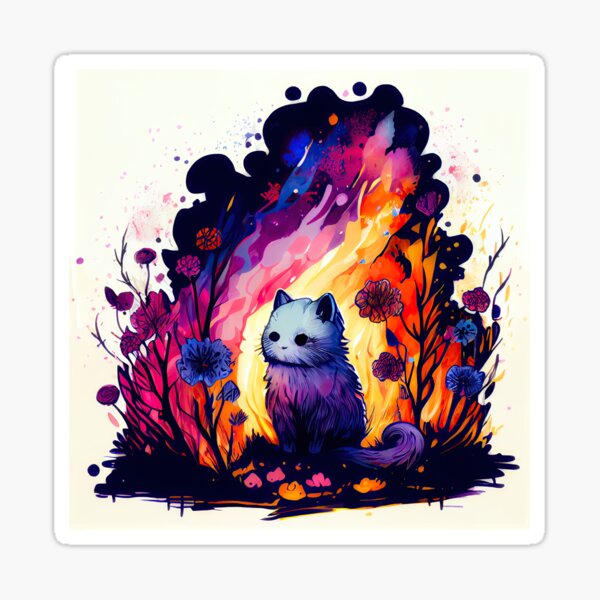 "Spirit animal : Cat" Sticker for Sale by CEVmemories | Redbubble