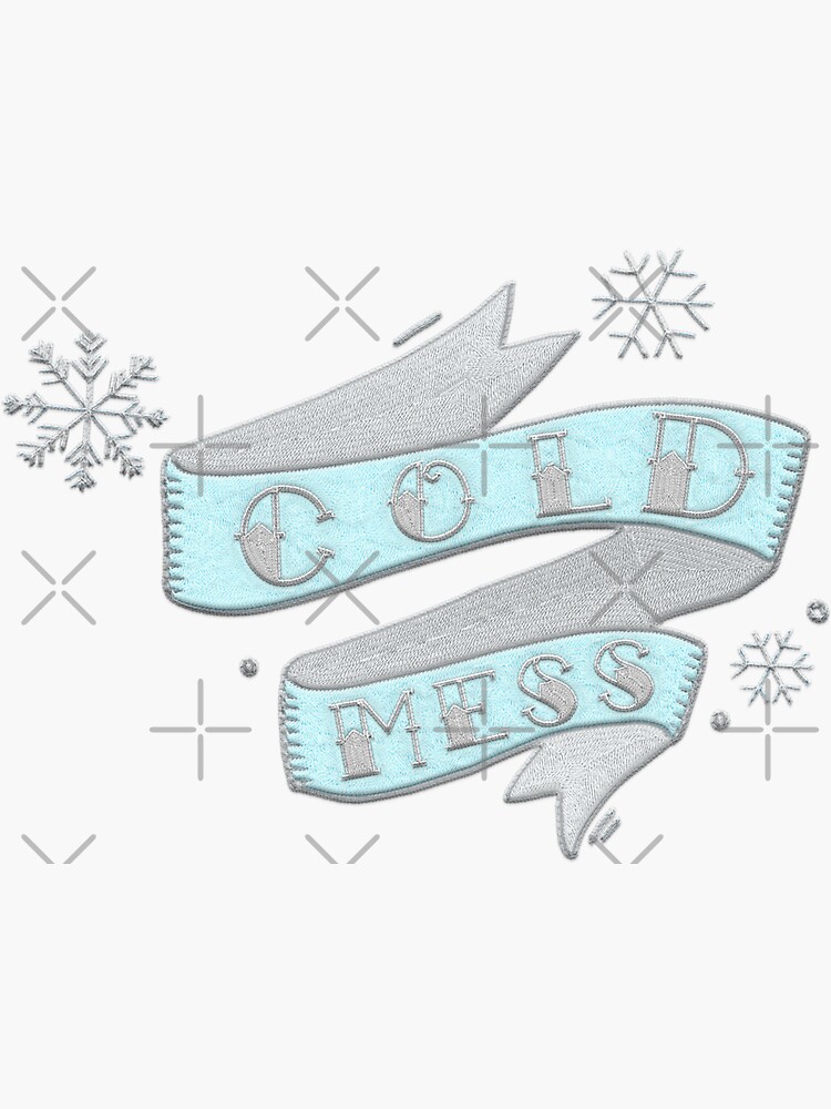 "Cold Mess Embroidered Patch" Sticker for Sale by MaisonDeNo | Redbubble