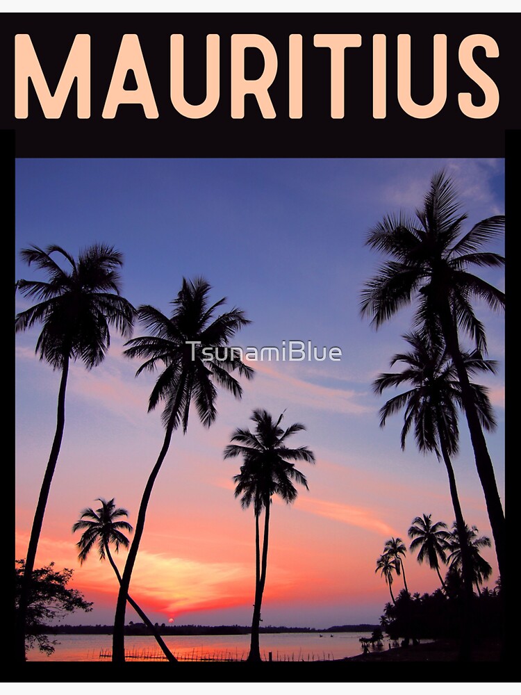 "Mauritius sunset" Sticker for Sale by TsunamiBlue | Redbubble