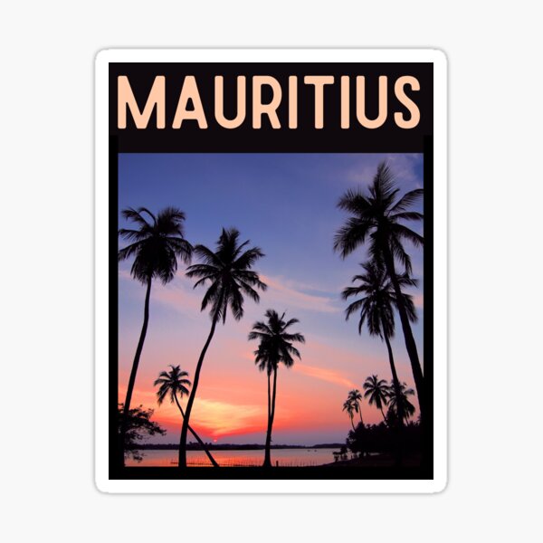 "Mauritius sunset" Sticker for Sale by TsunamiBlue | Redbubble