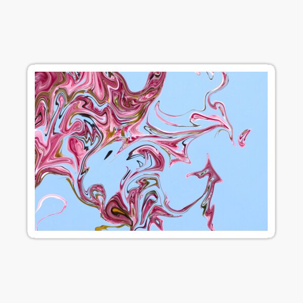 "Pink And Blue Abstract" Sticker for Sale by procreativefox | Redbubble