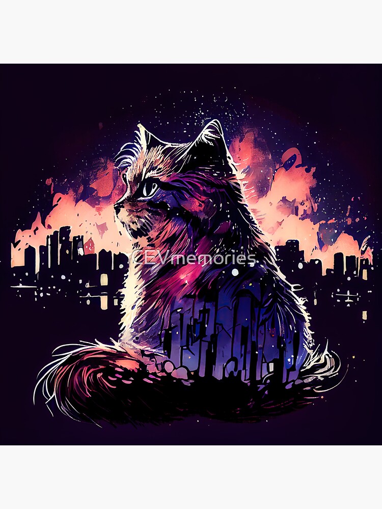 "Spirit animal : Cat" Sticker for Sale by CEVmemories | Redbubble