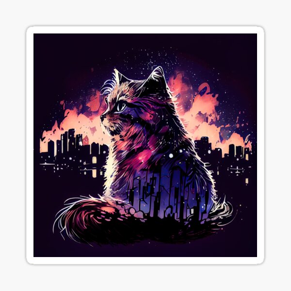 "Spirit animal : Cat" Sticker for Sale by CEVmemories | Redbubble