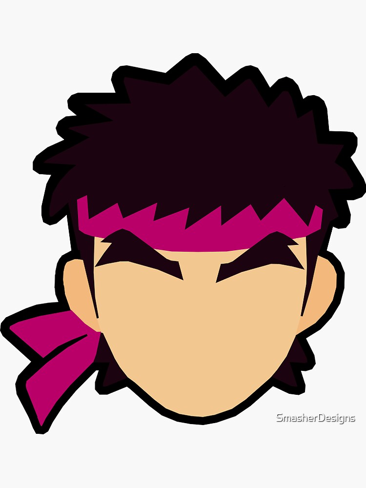 "SSBU Ryu stock icon alt 6" Sticker for Sale by SmasherDesigns | Redbubble