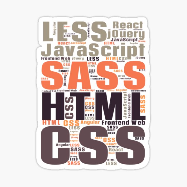 "Front End Web Development Coloured Rectangle Shape White Background ...