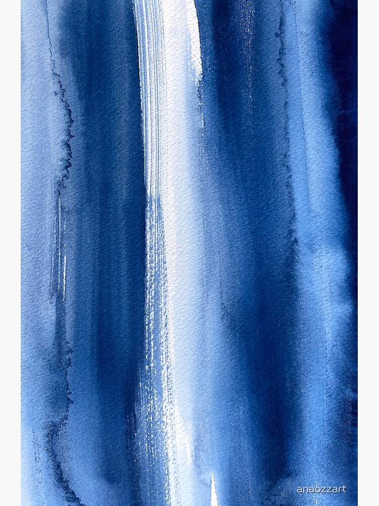 "Beautiful nature landscape, blue watercolor abstract" Art Print for ...