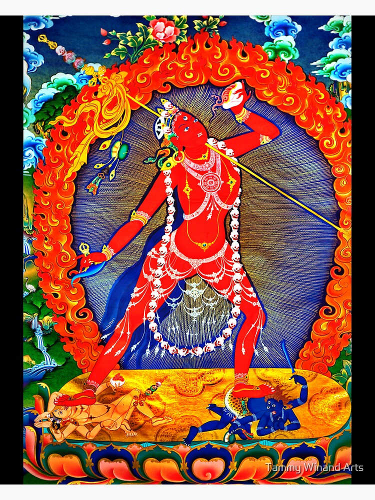 "Vajrayogini Dakini Tibetan Buddhist Thangka Art " Sticker for Sale by ...