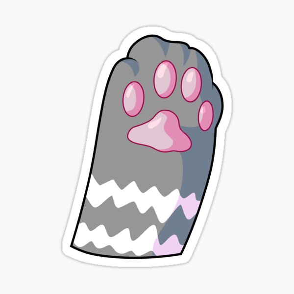 "cute little gray cat's paw saying hello!" Sticker for Sale by ...