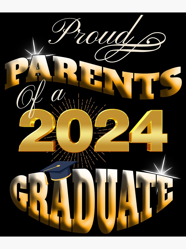 "GRADUATED 2024, PROUD PARENTS OF A 2024 GRADUATE, CLASS OF 24" Sticker ...